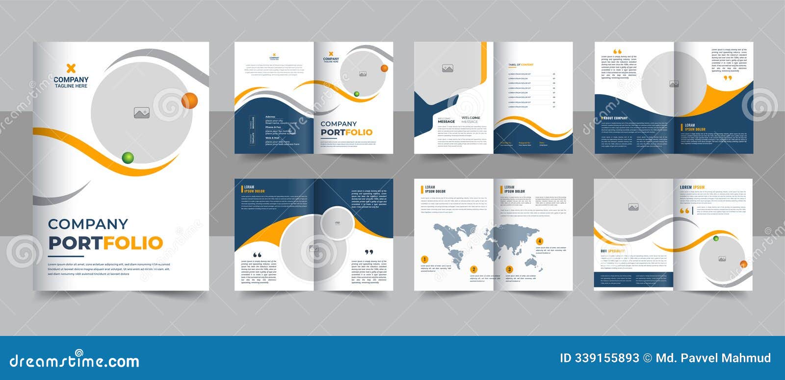 Project Proposal or Business Portfolio Brochure Template Design Stock ...