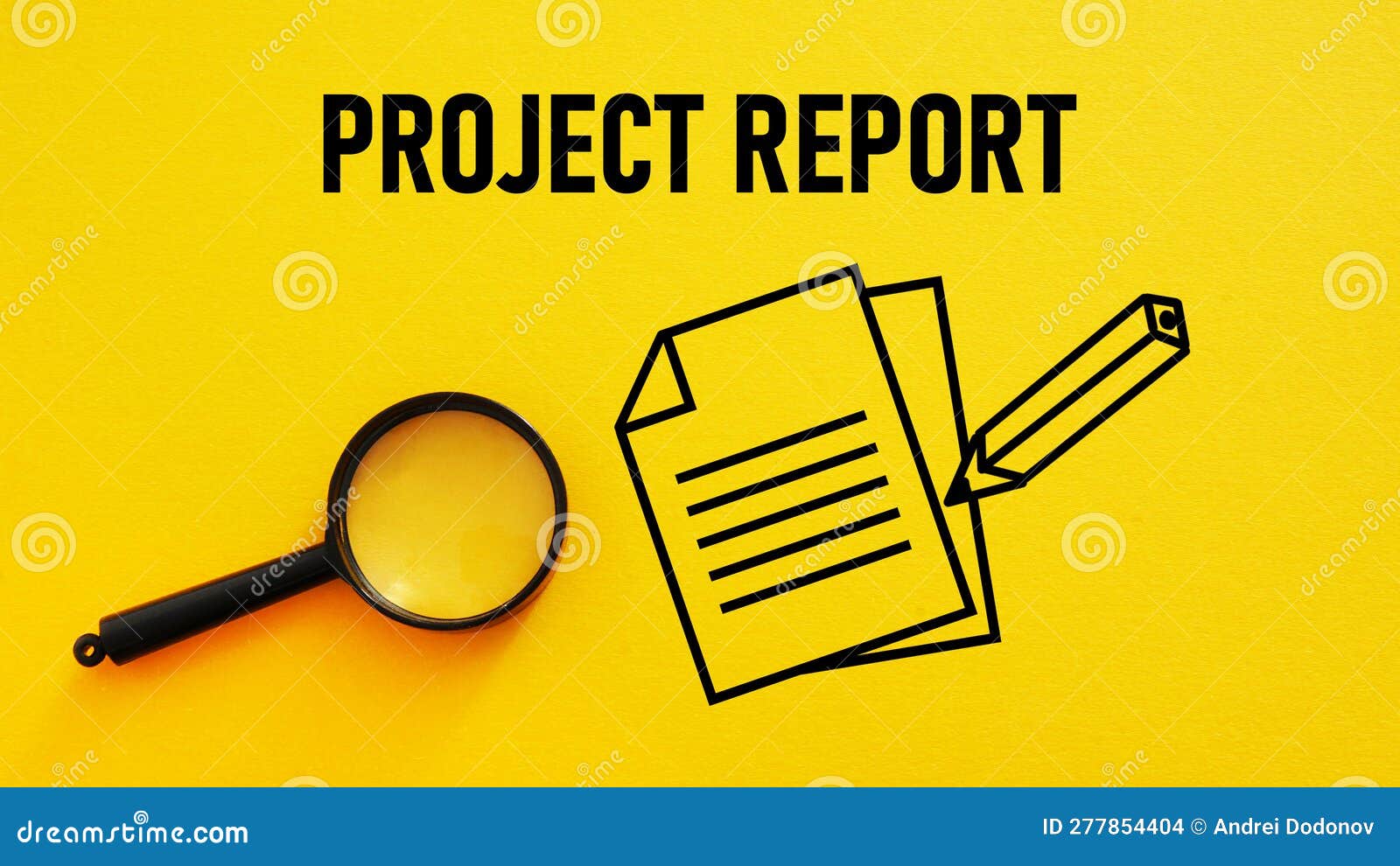 Project Report is Shown Using the Text Stock Photo - Image of marketing ...