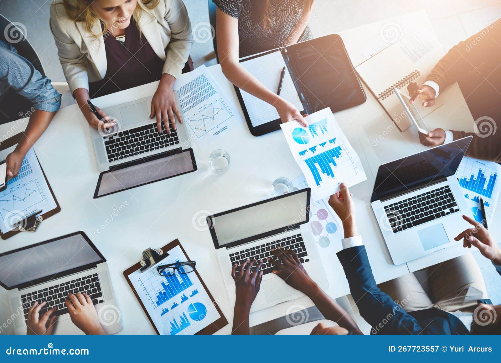 This Project Requires All Hands on Deck. High Angle Shot of a Team of ...