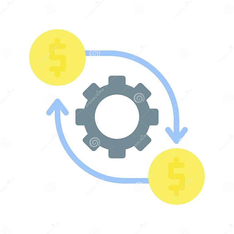 Project Revenue Icon Image. Stock Vector - Illustration of icon, dollar ...