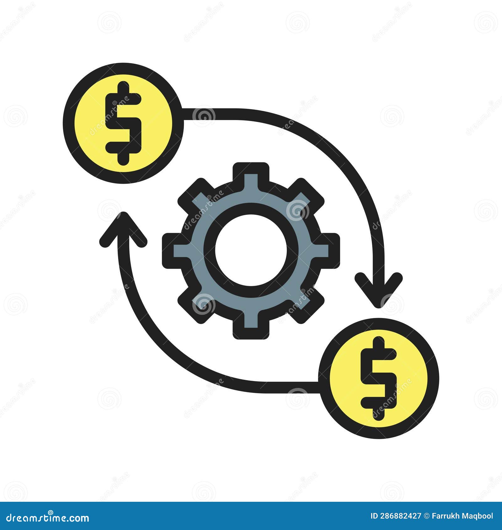Project Revenue Icon Image. Stock Vector - Illustration of business ...