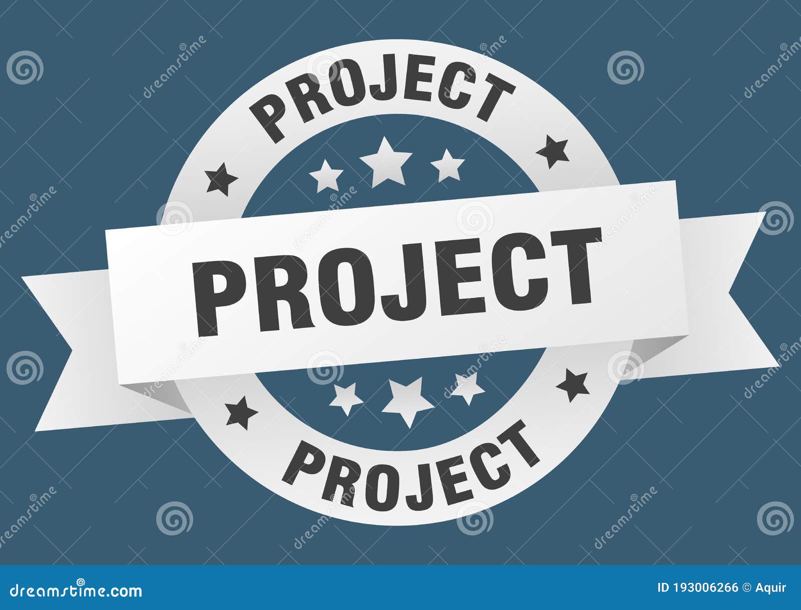 Project Round Ribbon Isolated Label. Project Sign Stock Vector ...