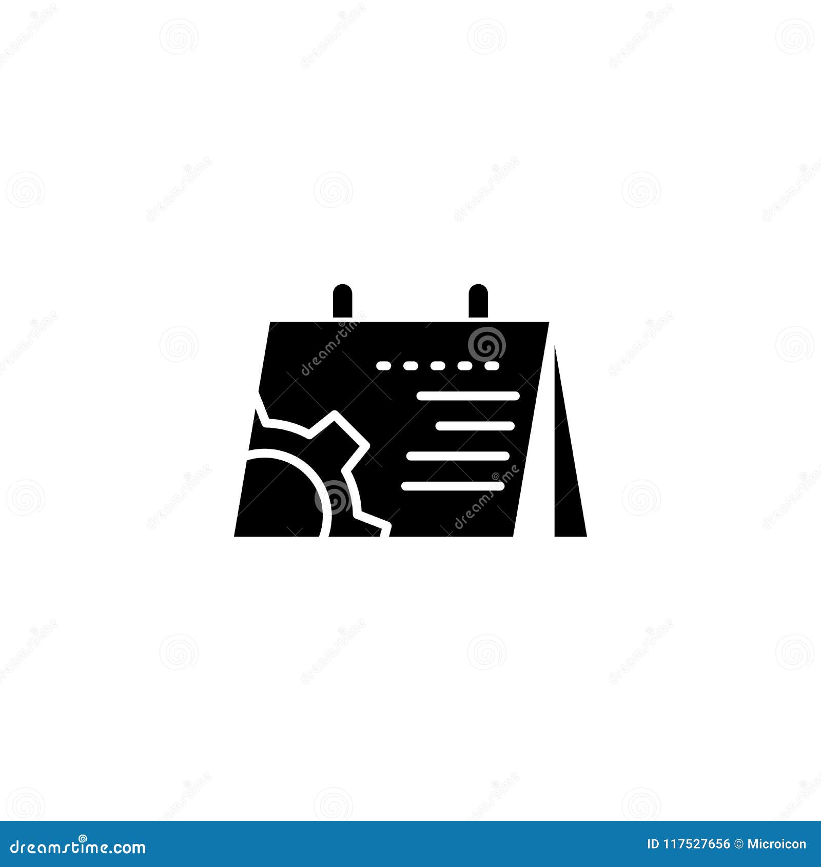 Project Schedule Black Icon Concept. Project Schedule Flat Vector ...