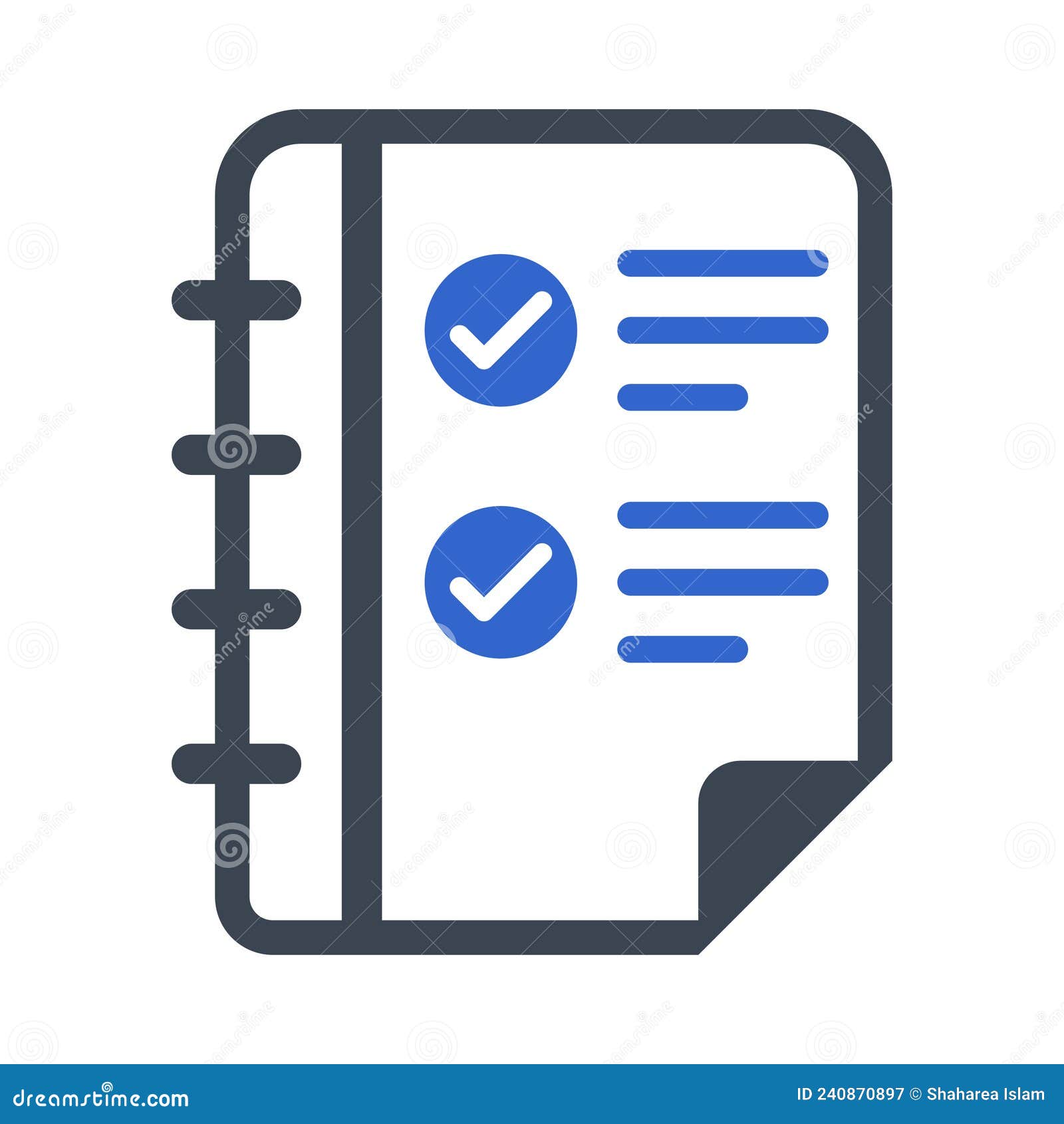 Project schedule icon stock vector. Illustration of approve - 240870897