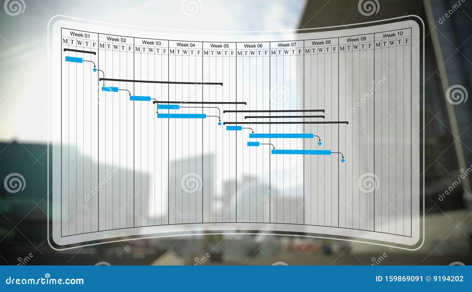 Project Schedule Work Processes, Gantt Chart Diagram, Business ...