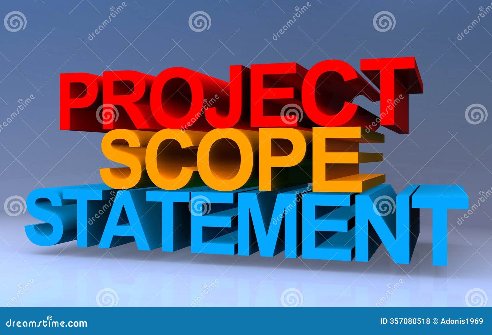 Project Scope Statement on Blue Stock Photo - Image of team, scope ...