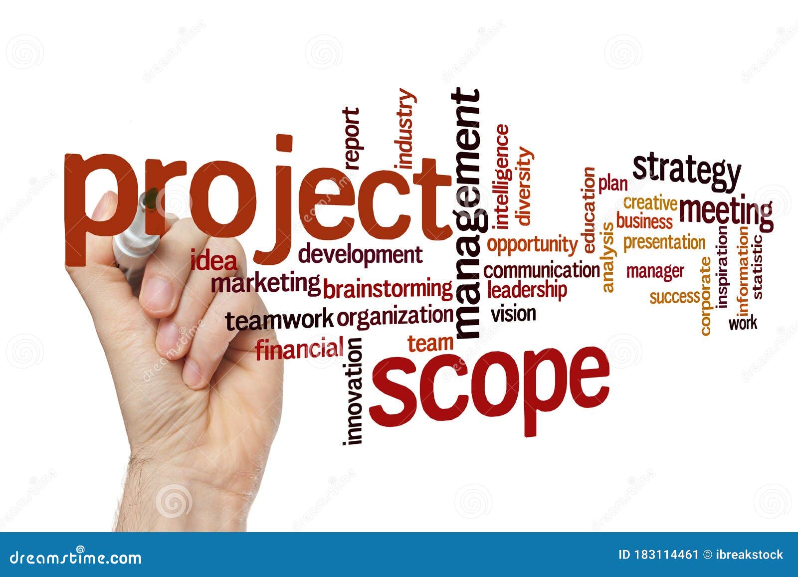 Project Scope Word Cloud Concept Stock Illustration - Illustration of ...