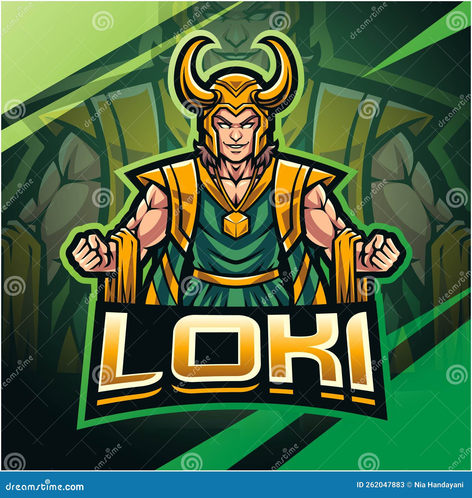 Loki Mascot Logo Design Cartoon Vector | CartoonDealer.com #261541015