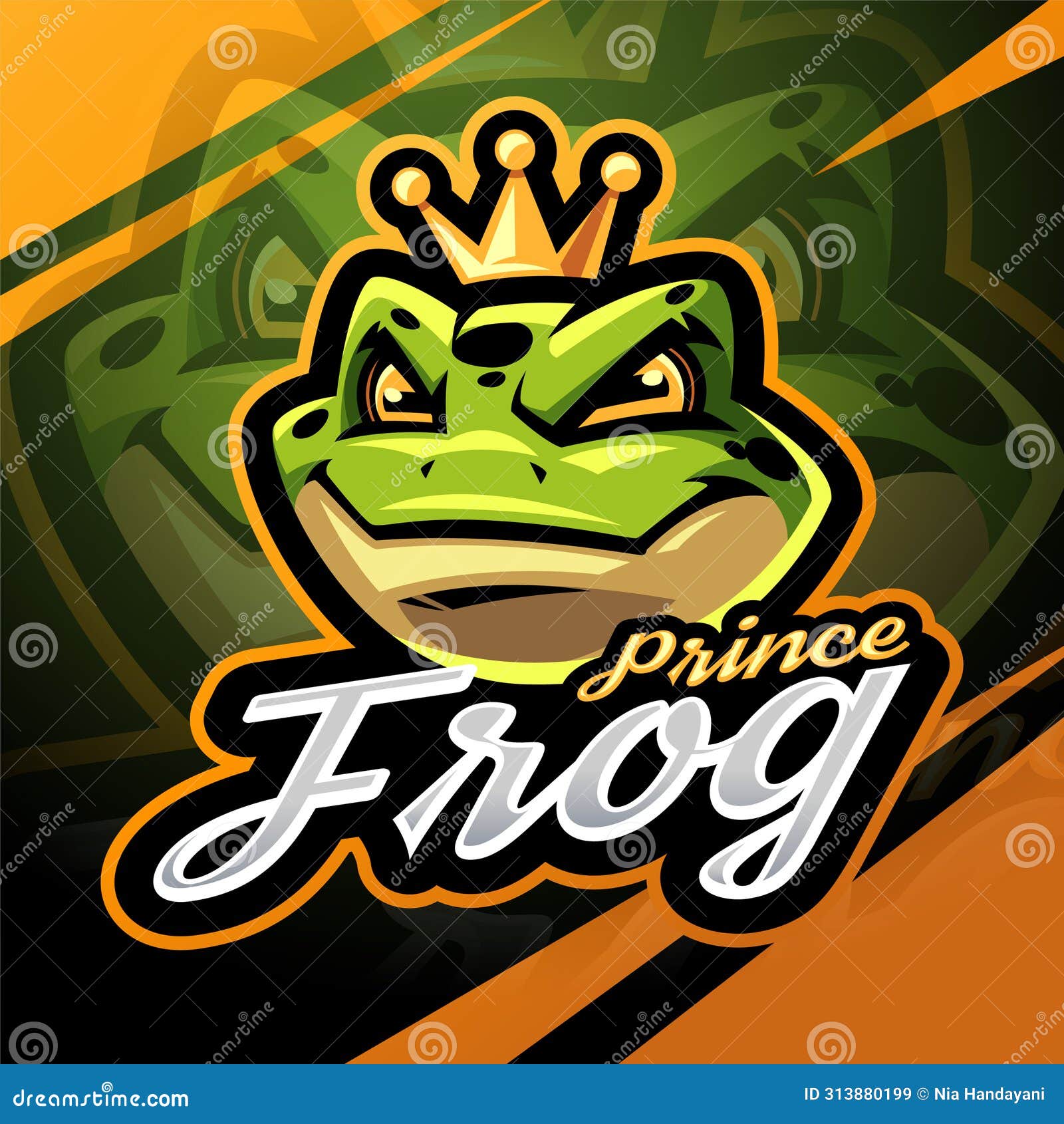 Frog Gun Esport Logo Design Vector Illustration | CartoonDealer.com ...