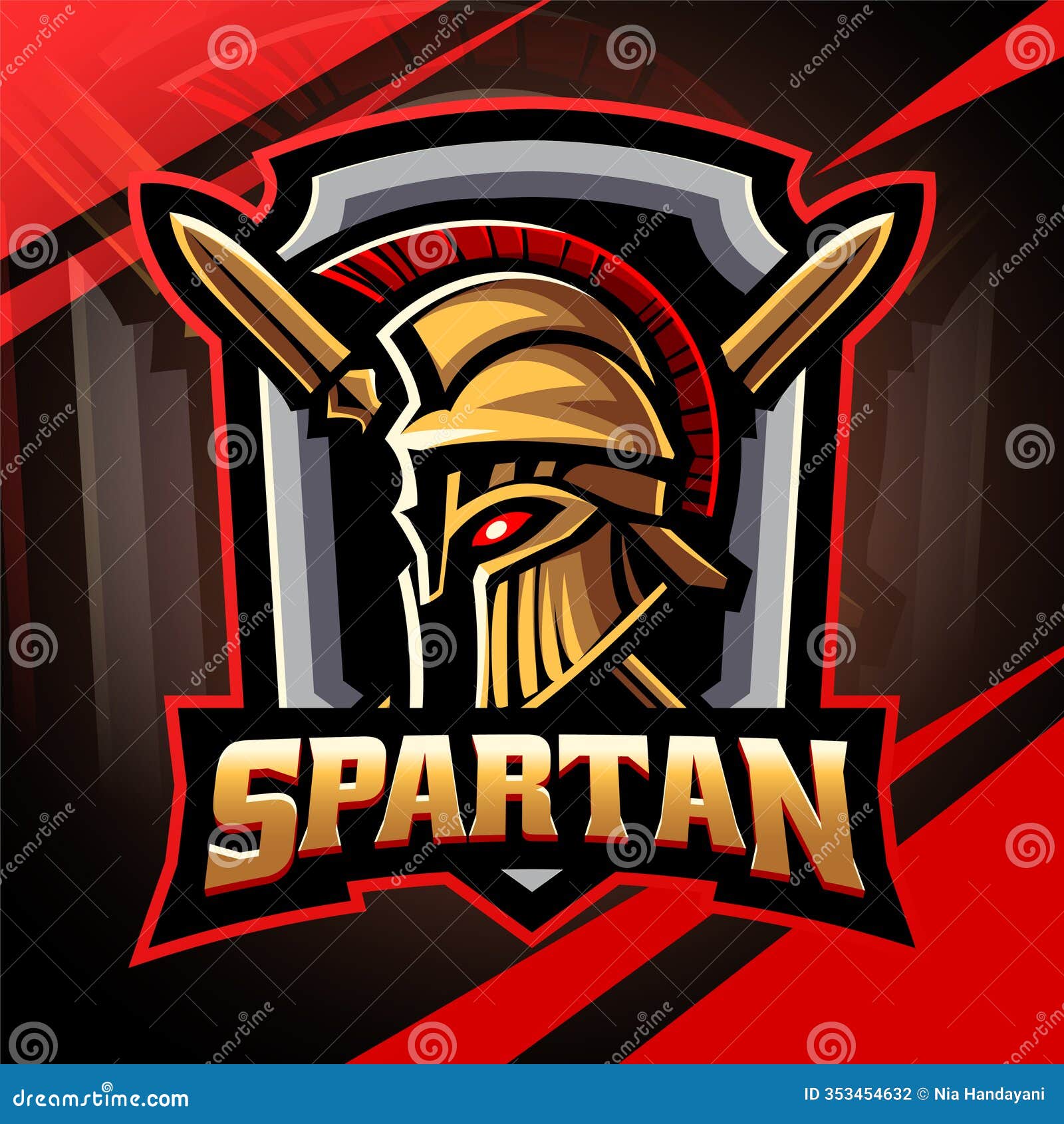 Spartan Head Symbol Vector Template | CartoonDealer.com #204540397
