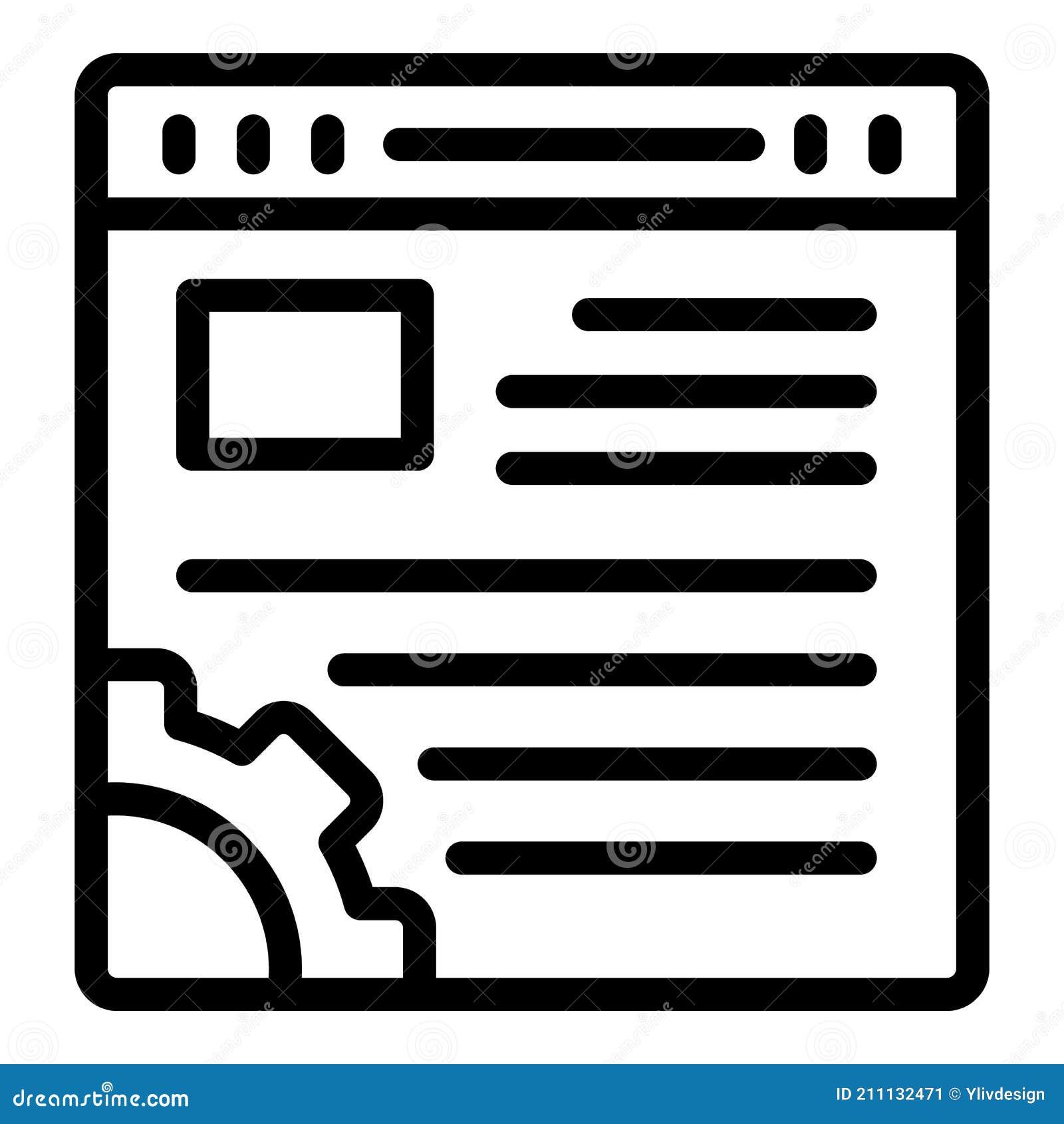 Project Settings Icon, Outline Style Stock Vector - Illustration of ...