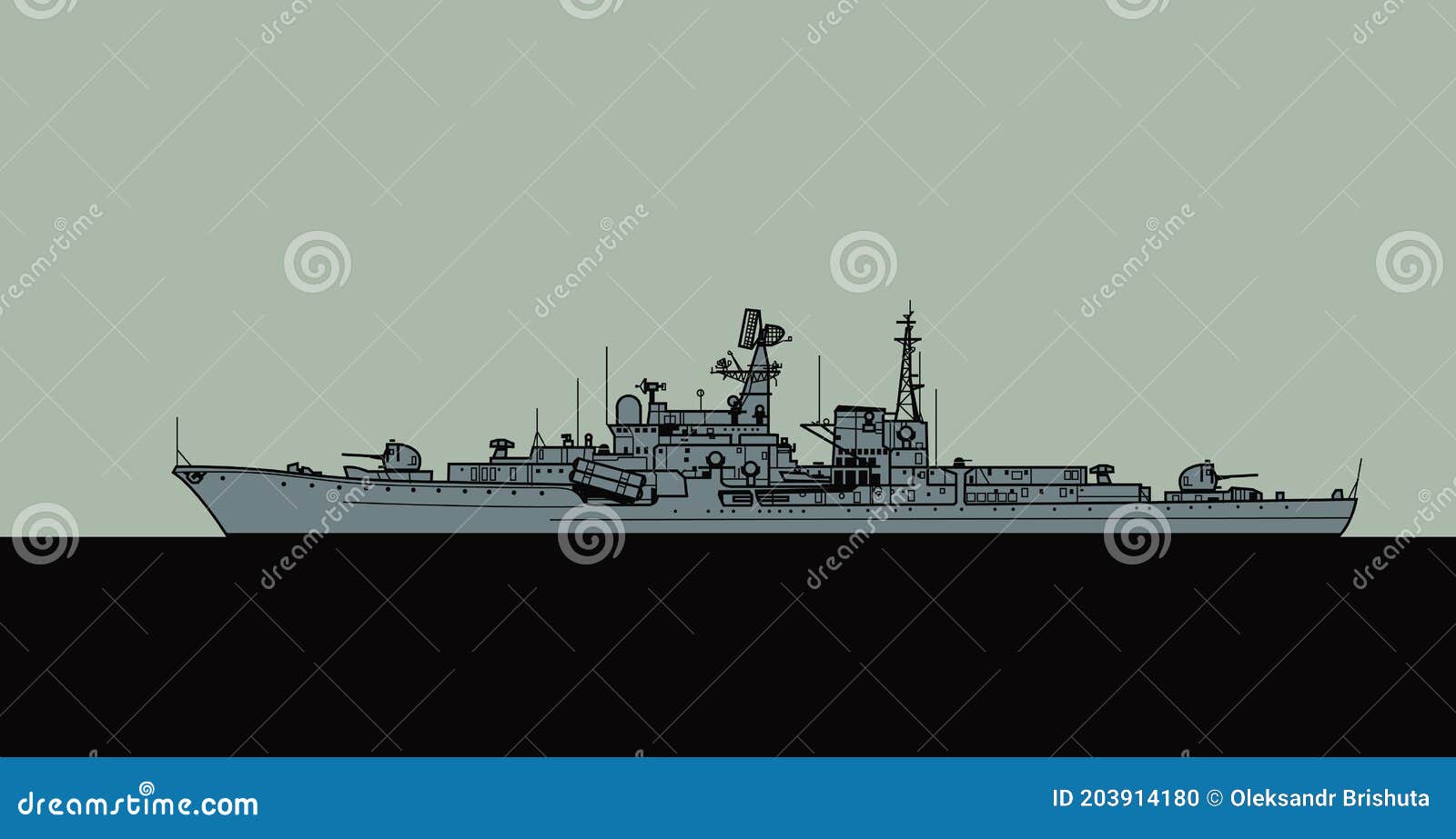 Project 956 Sovremenny Class. Soviet Guided Missile Destroyer Stock ...