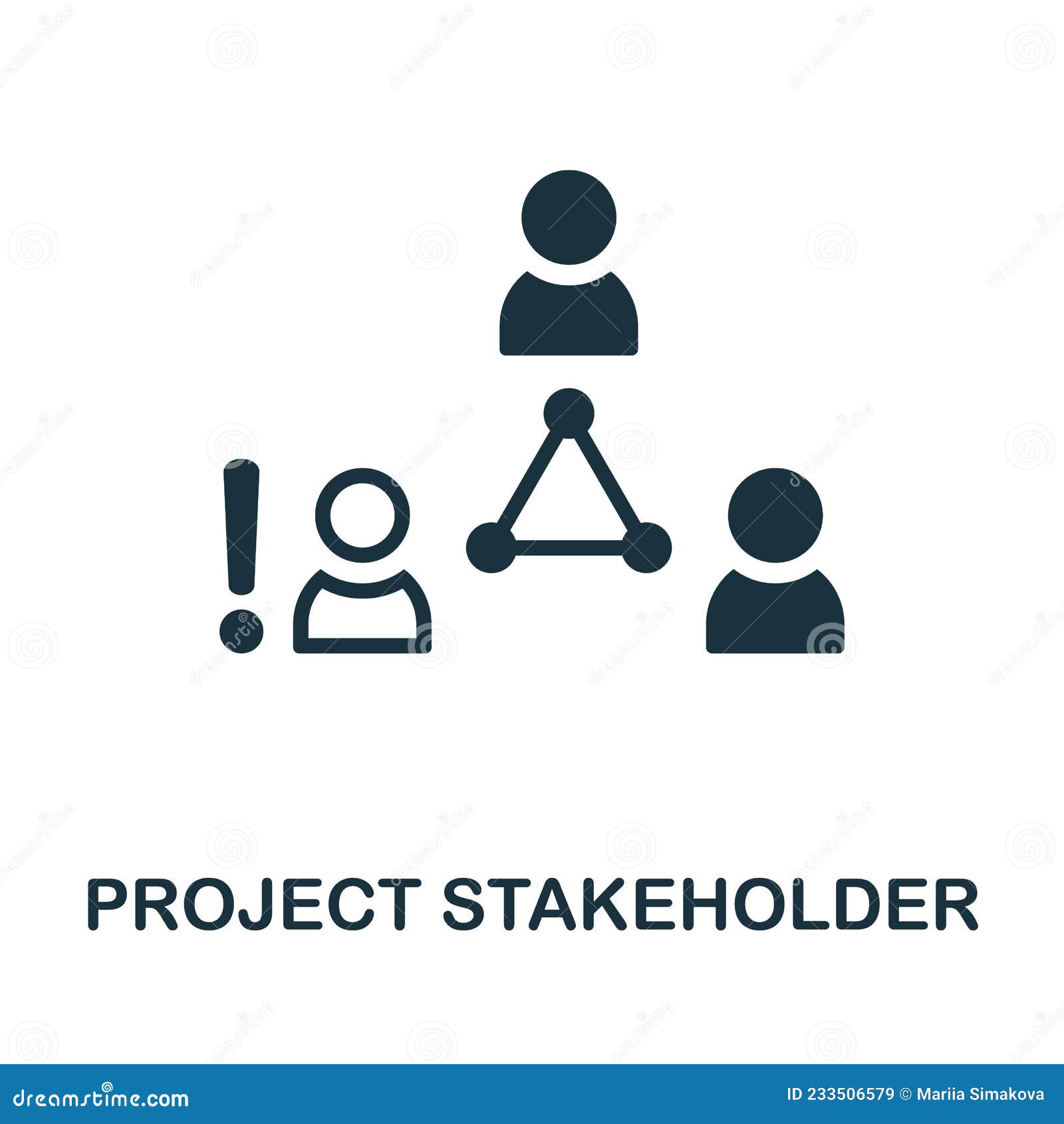 Project Stakeholder Icon. Monochrome Sign from Project Development ...