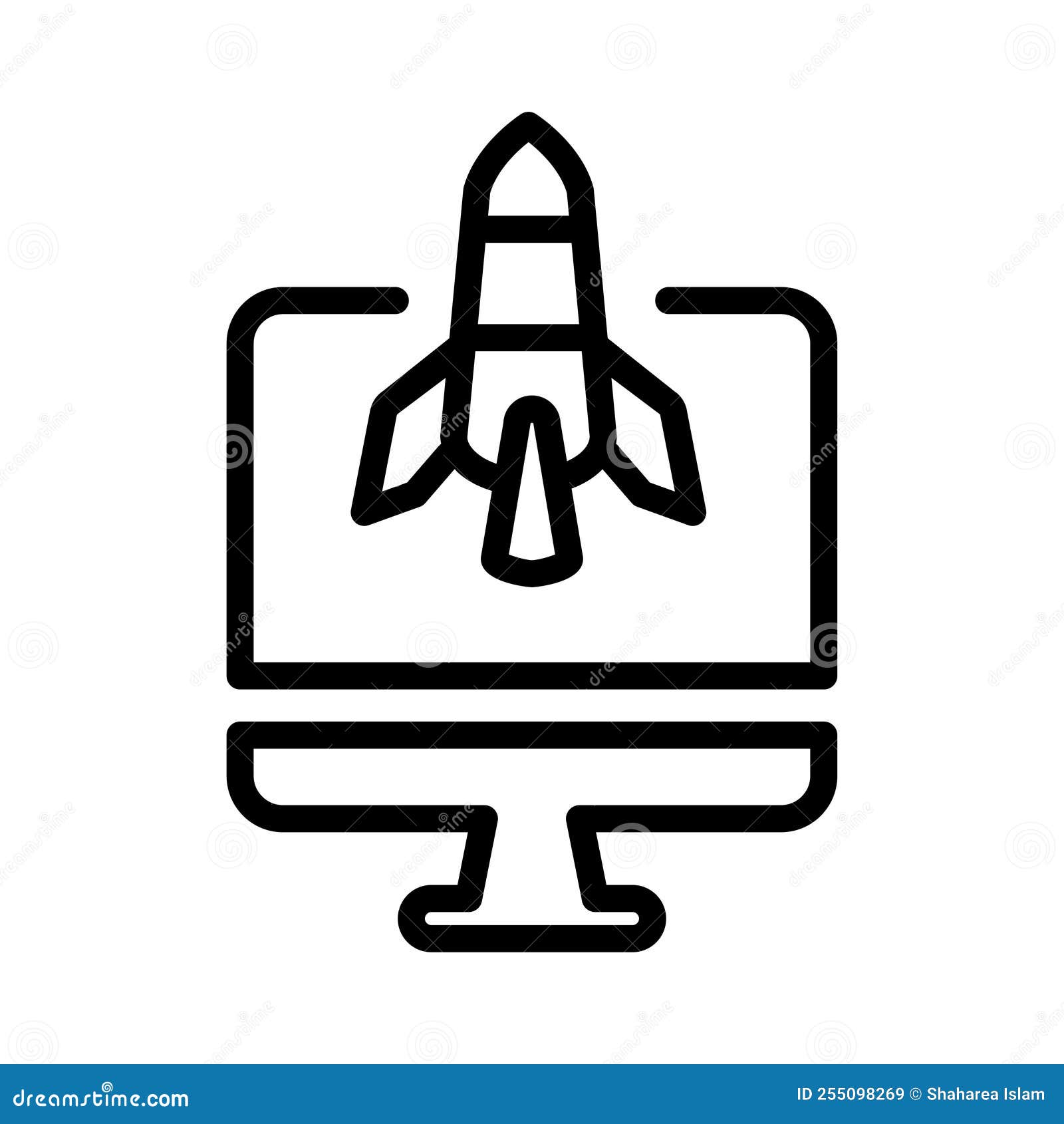 Project start up icon stock vector. Illustration of start - 255098269