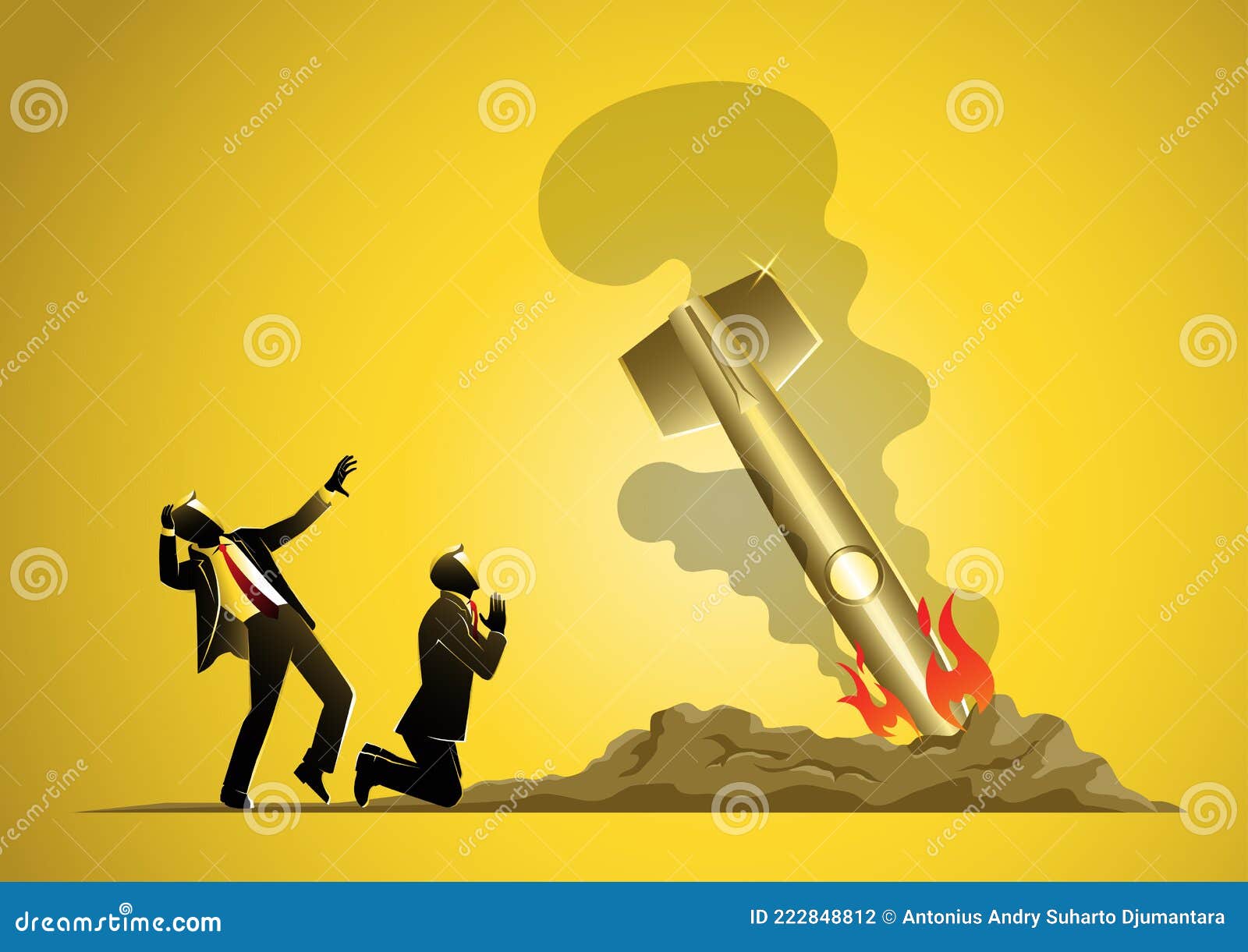 Project Startup Failure Vector Illustration Stock Vector - Illustration ...