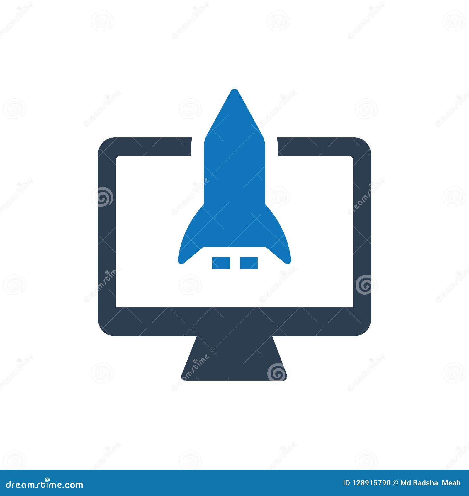 Project Startup Icon stock vector. Illustration of screen - 128915790