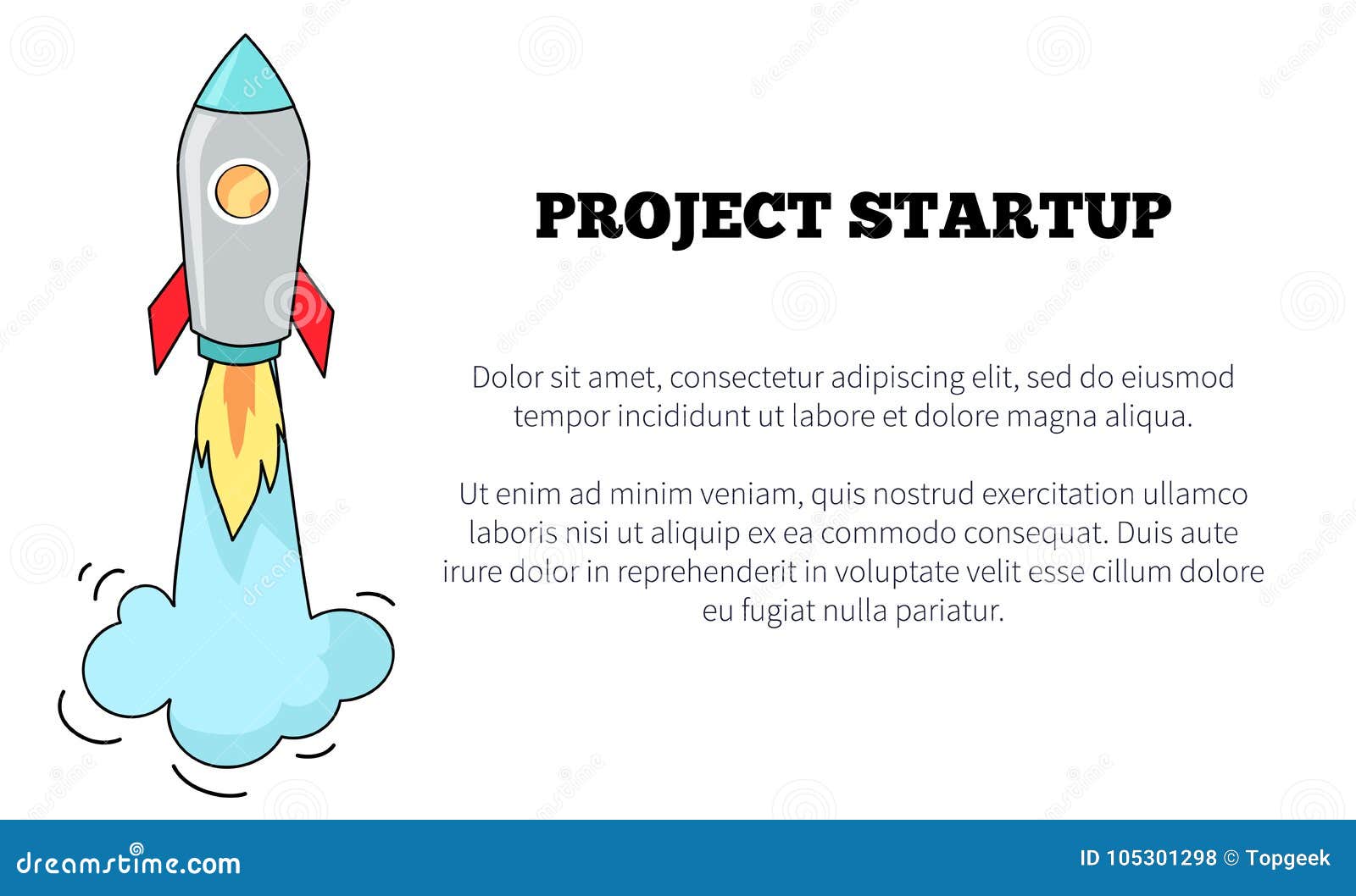 Project Startup Image and Text Vector Illustration Stock Vector ...