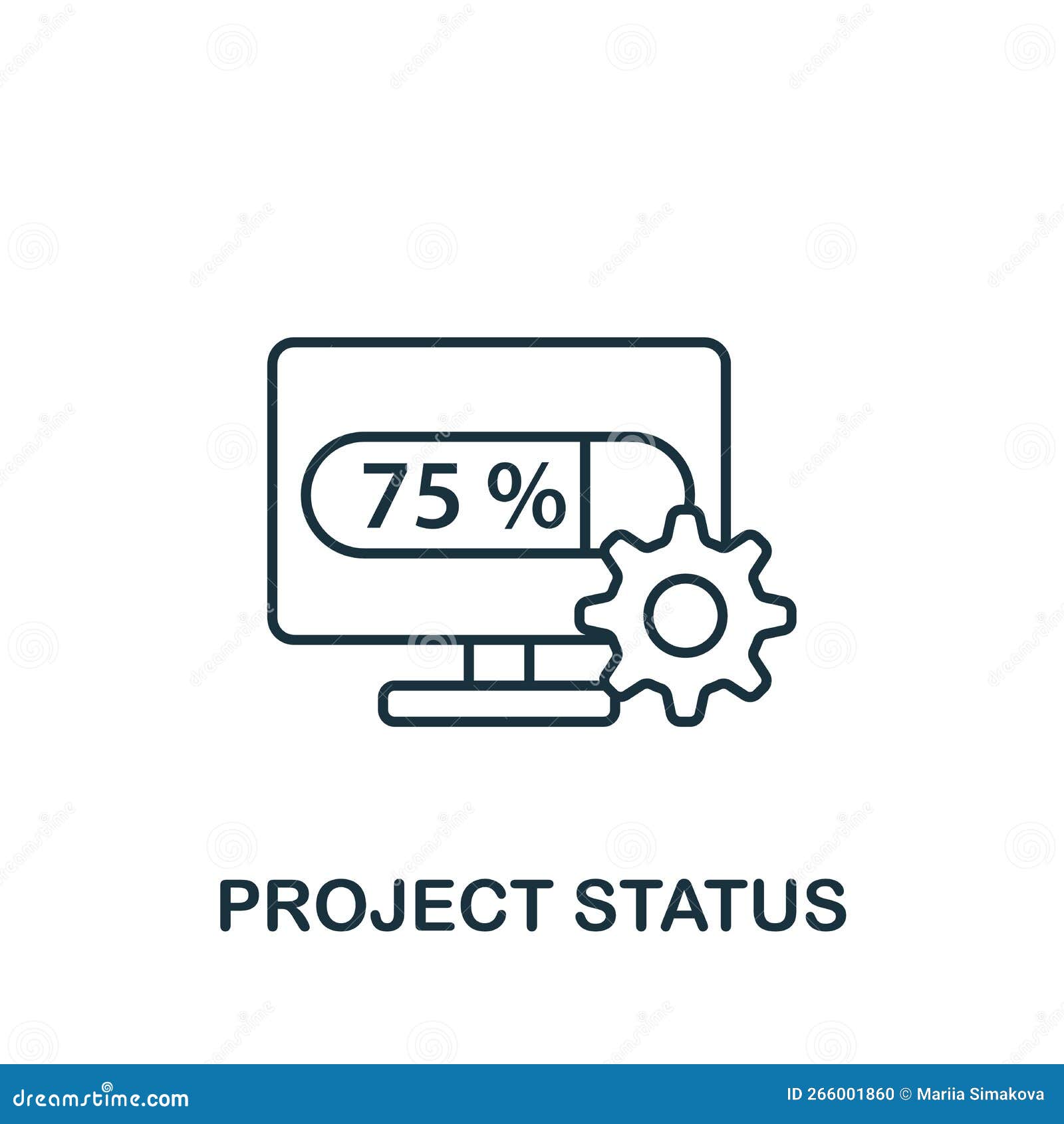 Project Status Icon. Monochrome Simple Project Planning Icon for ...
