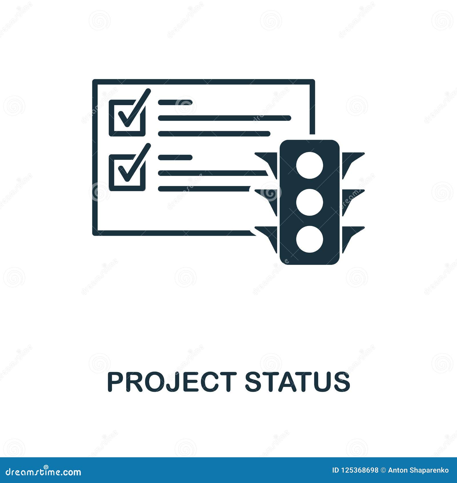 Project Status Icon Outline Style Thin Line Creative Project Status