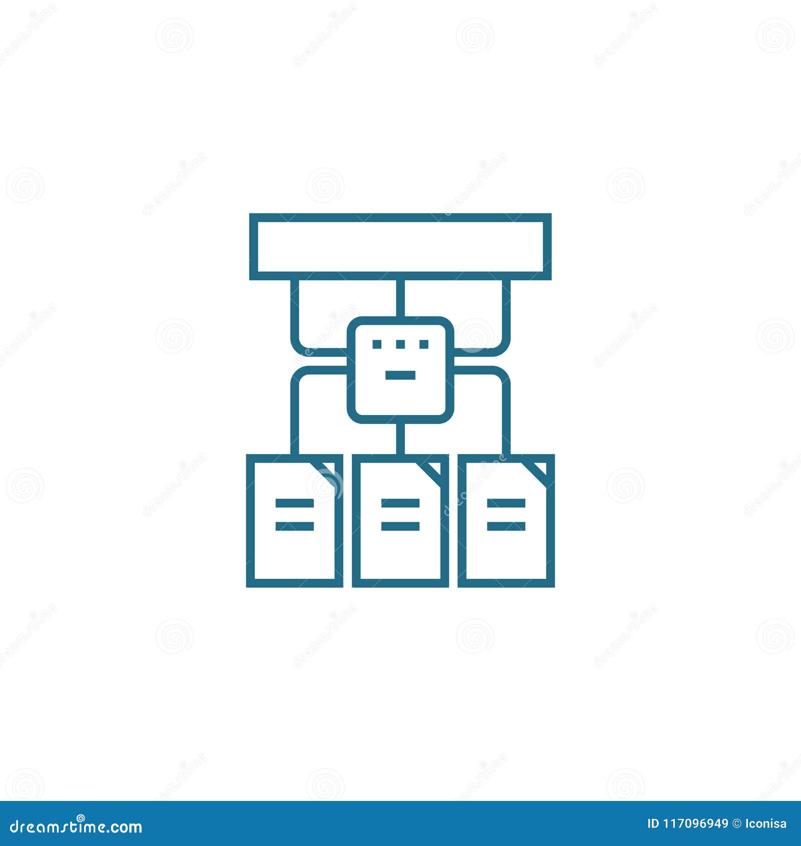 Project Structure Linear Icon Concept Project Structure Line Vector