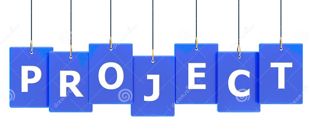 Project tag banner stock illustration. Illustration of organisation ...