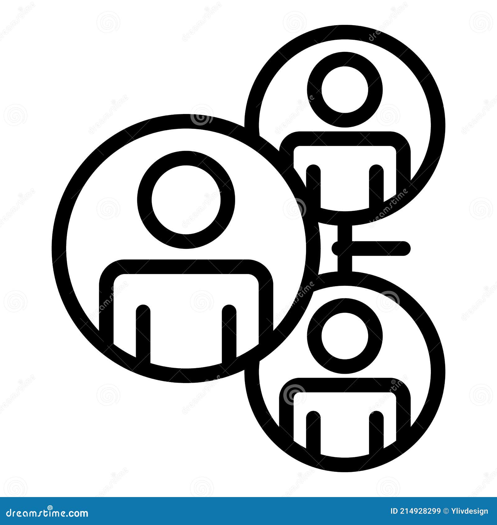Project Team Icon, Outline Style Stock Vector - Illustration of ...