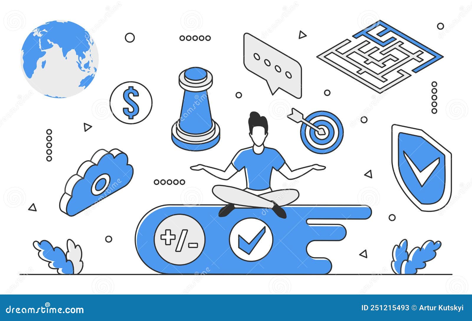 Project team leader stock vector. Illustration of team - 251215493