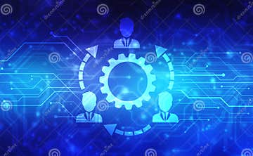 Business Teamwork Technology Background, Project Team, Tech Support ...