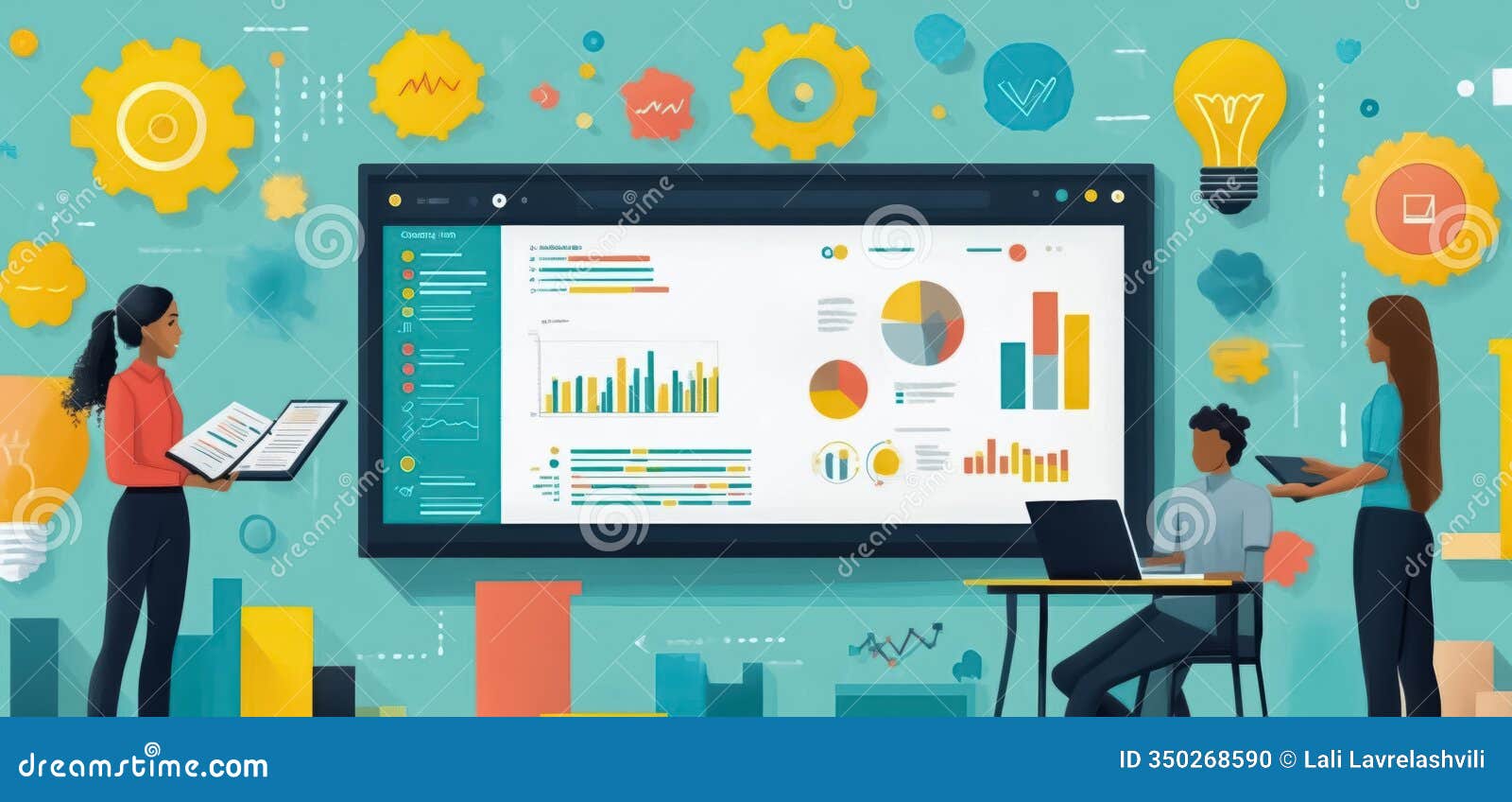 Project Teams Conducting Retrospectives. Modern Workspace with Team ...