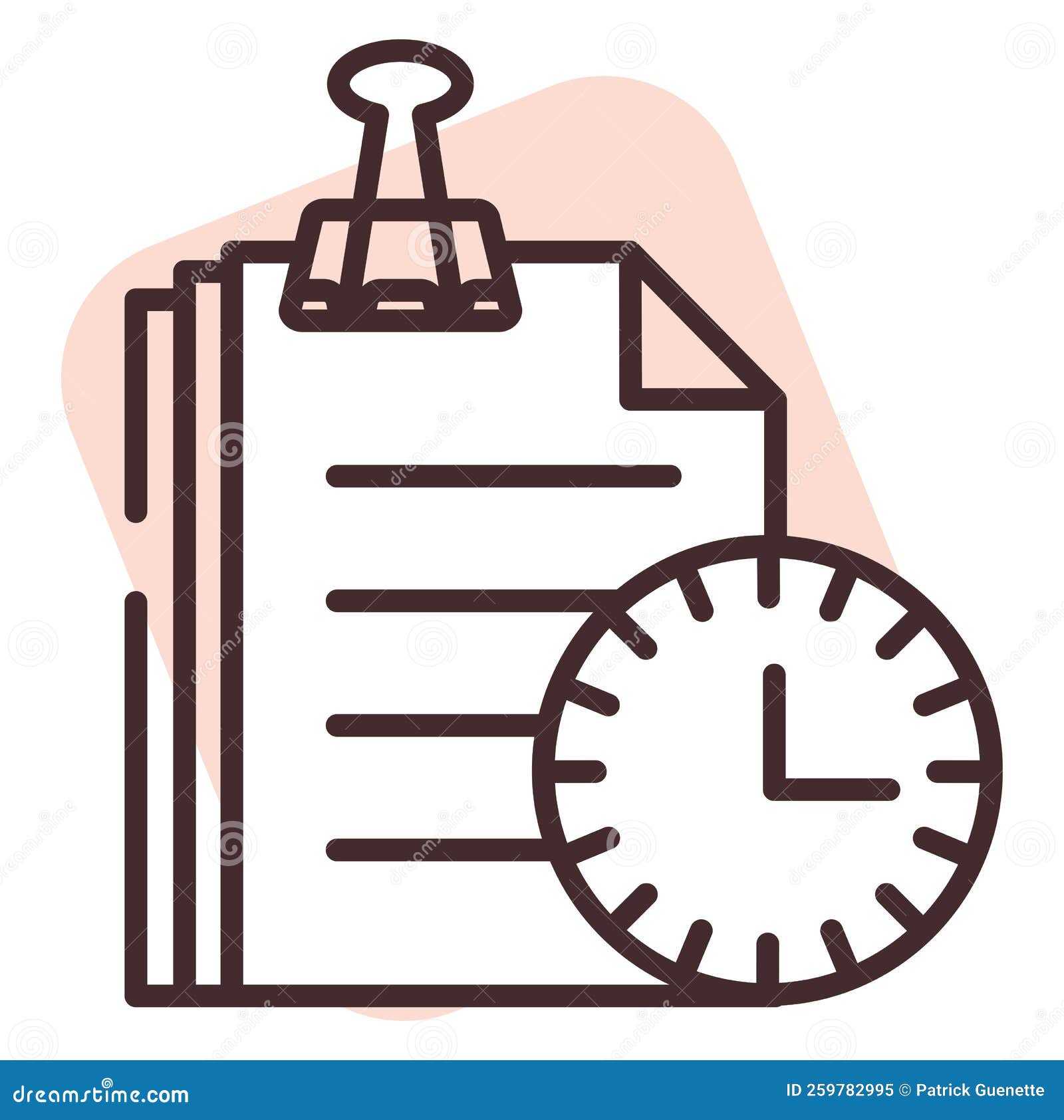Project time, icon stock vector. Illustration of concept - 259782995