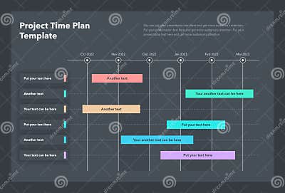 Project Time Plan Template with Six Project Tasks in Time Intervals ...