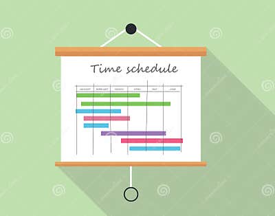 Project time schedule stock vector. Illustration of schedule - 58409054