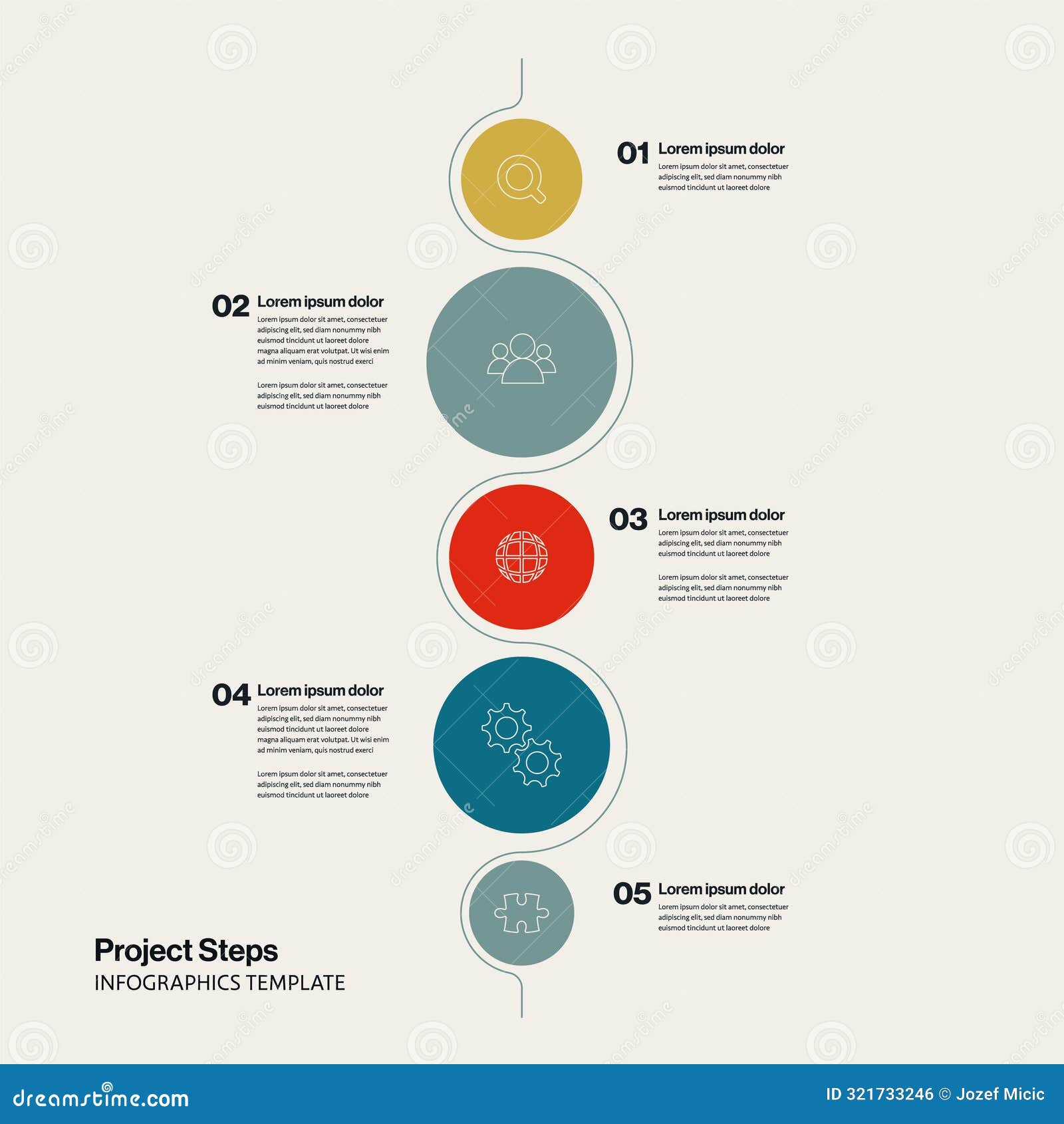 Project Timeline Business Infographics Vector Concept. Milestones and ...