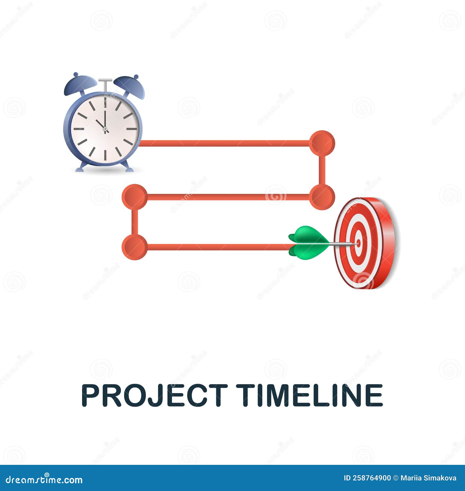 Project Timeline Icon. 3d Illustration from Project Development ...