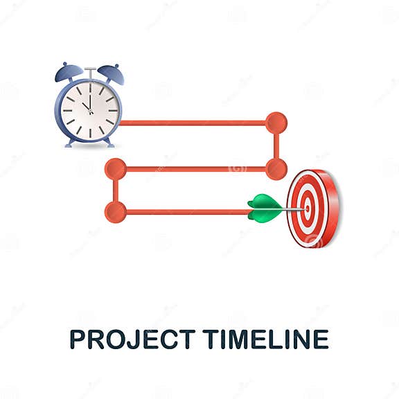 Project Timeline Icon. 3d Illustration from Project Development ...