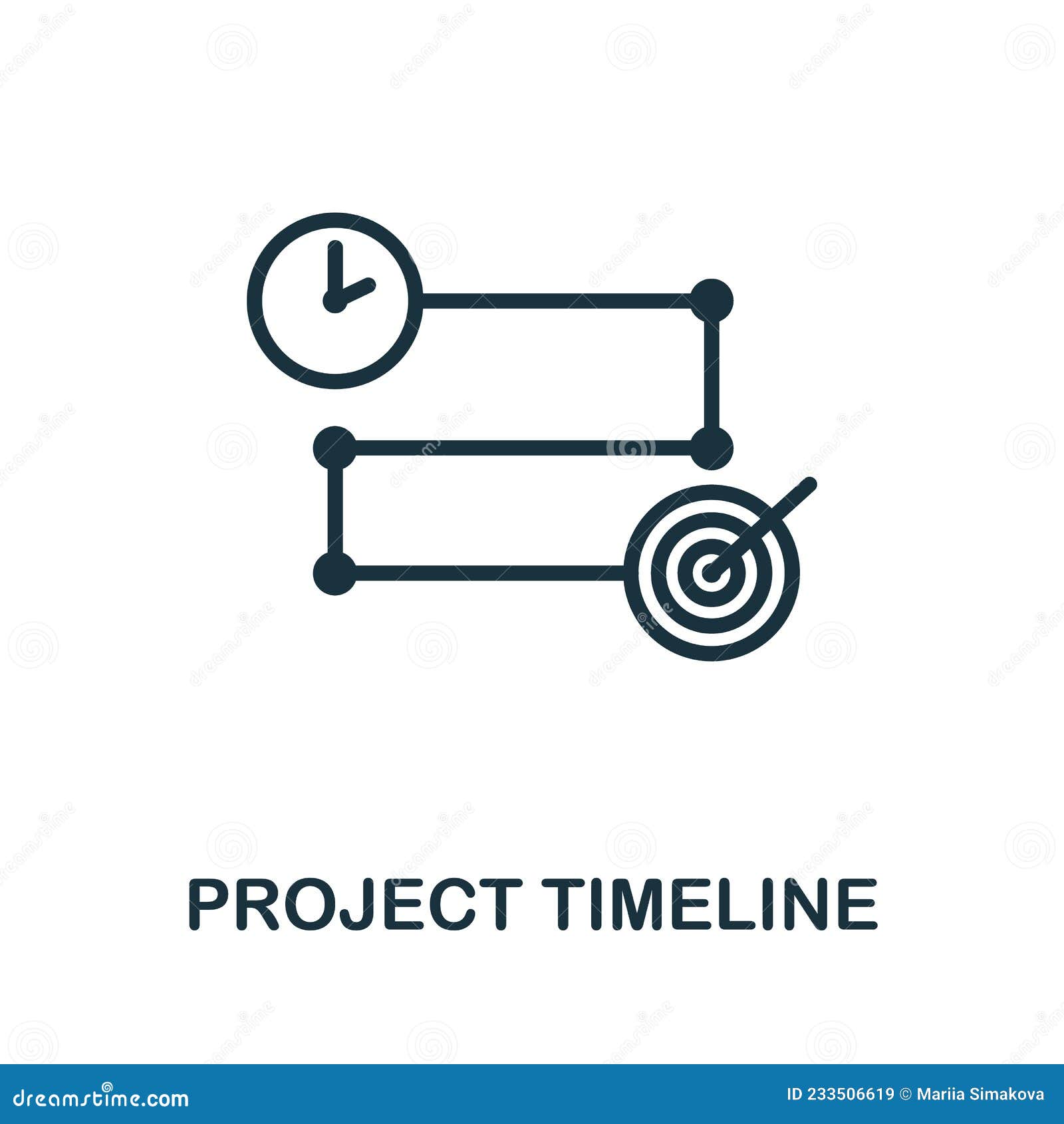 Project Timeline Icon. Monochrome Sign from Project Development ... Project Timeline Icon. Monochrome Sign from Project Development ...