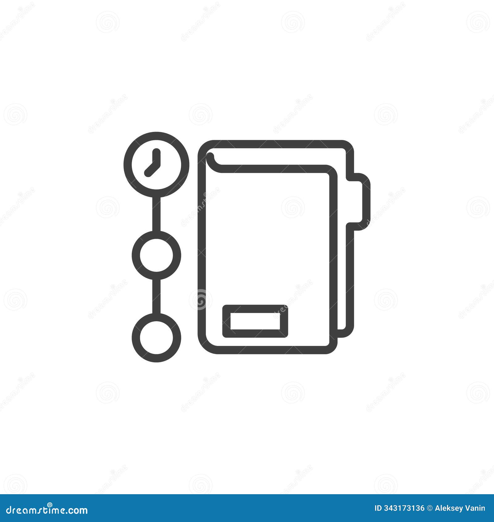 Project Timeline line icon stock vector. Illustration of design - 343173136