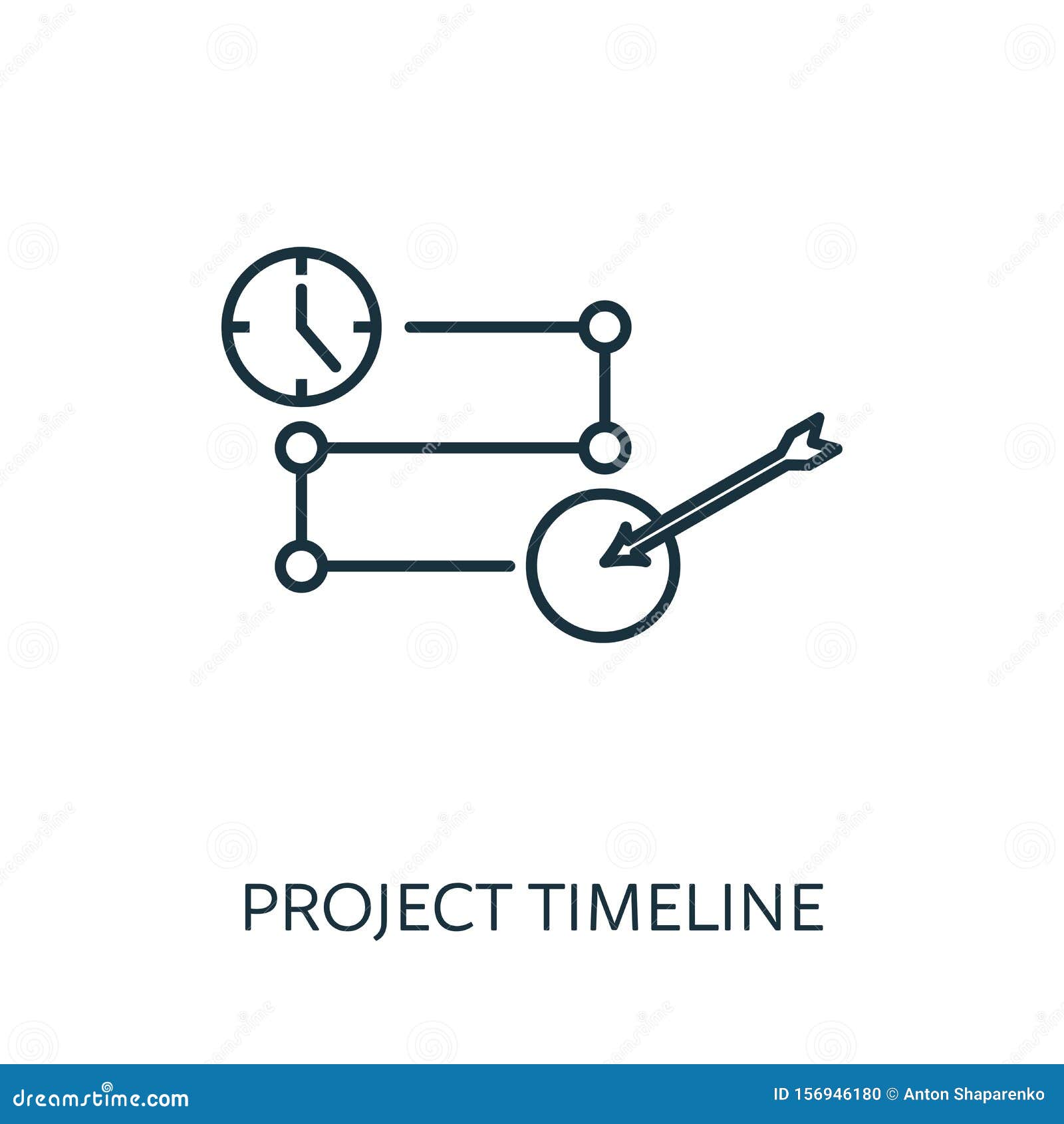 Project Timeline Outline Icon. Thin Line Concept Element from Risk ... Project Timeline Outline Icon. Thin Line Concept Element from Risk ...