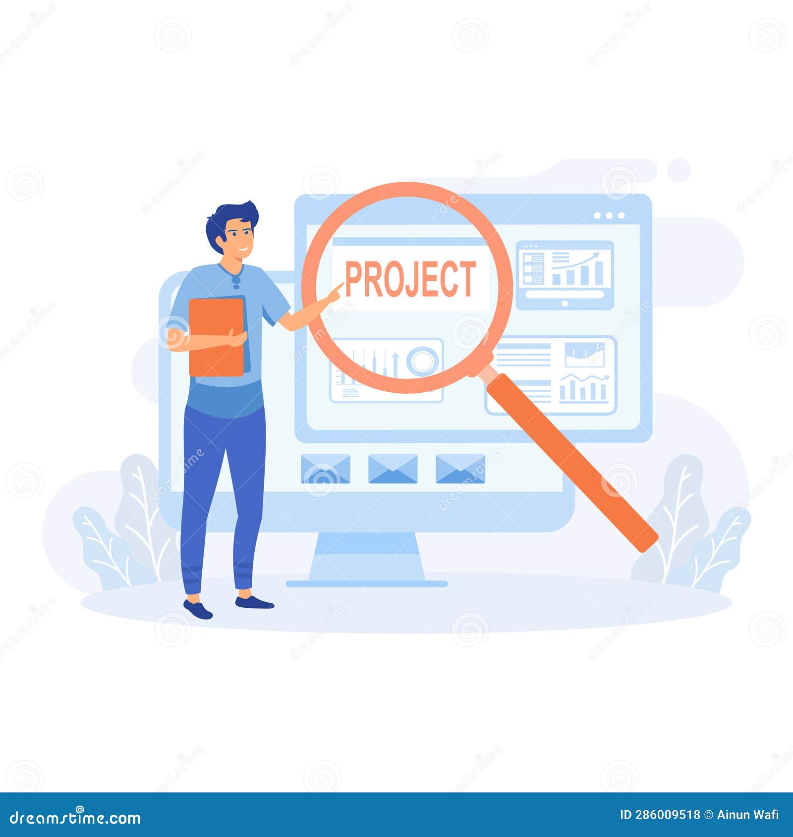 Project Tracking Concept, Development and Scheduling. Stock Vector ...