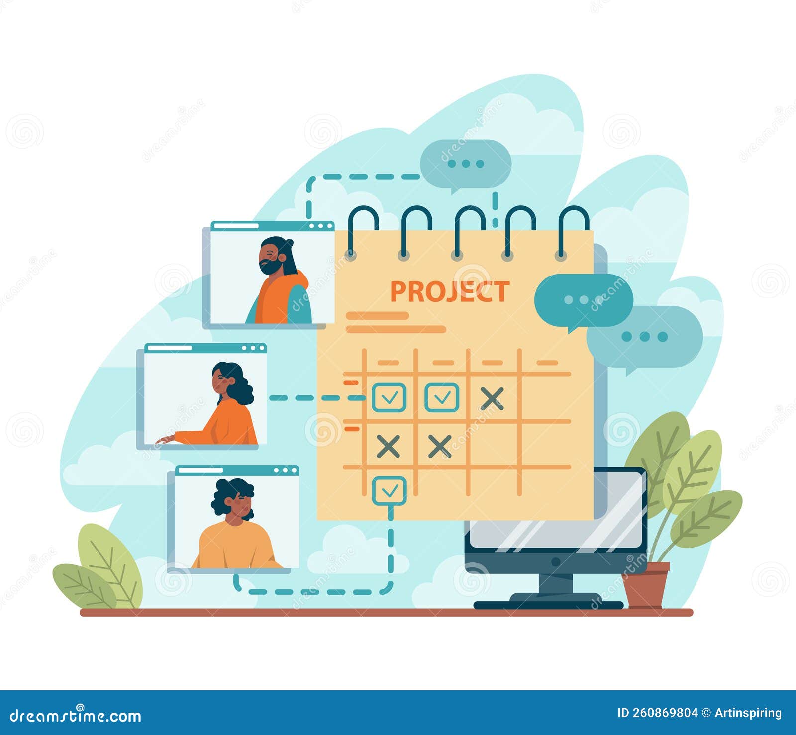 Project Tracking Concept. Successful Business Project Planning Stock ...