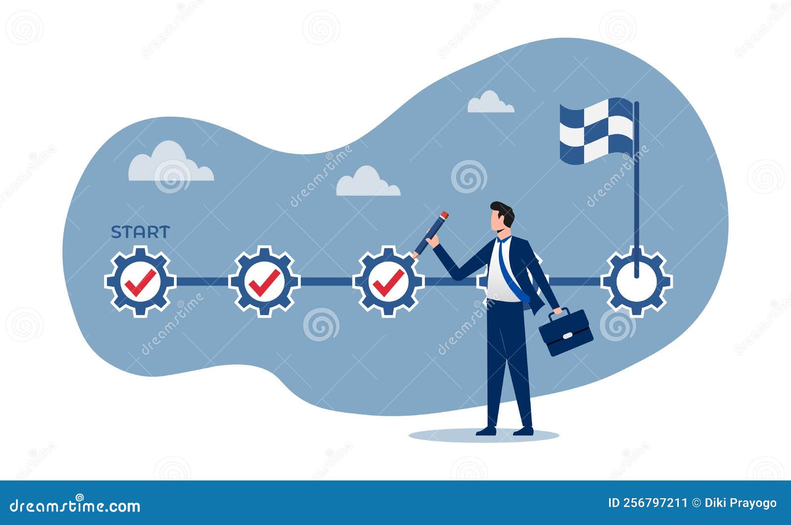 Completion Check Mark White Royalty-Free Cartoon | CartoonDealer.com ...