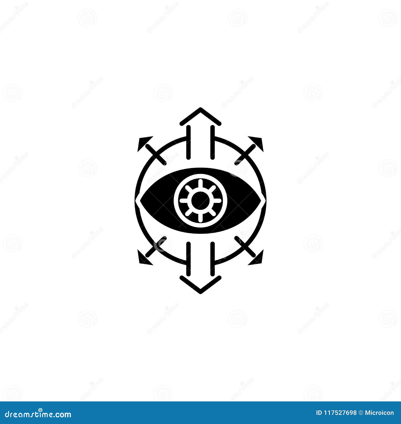 Project Vision Black Icon Concept. Project Vision Flat Vector Symbol ...