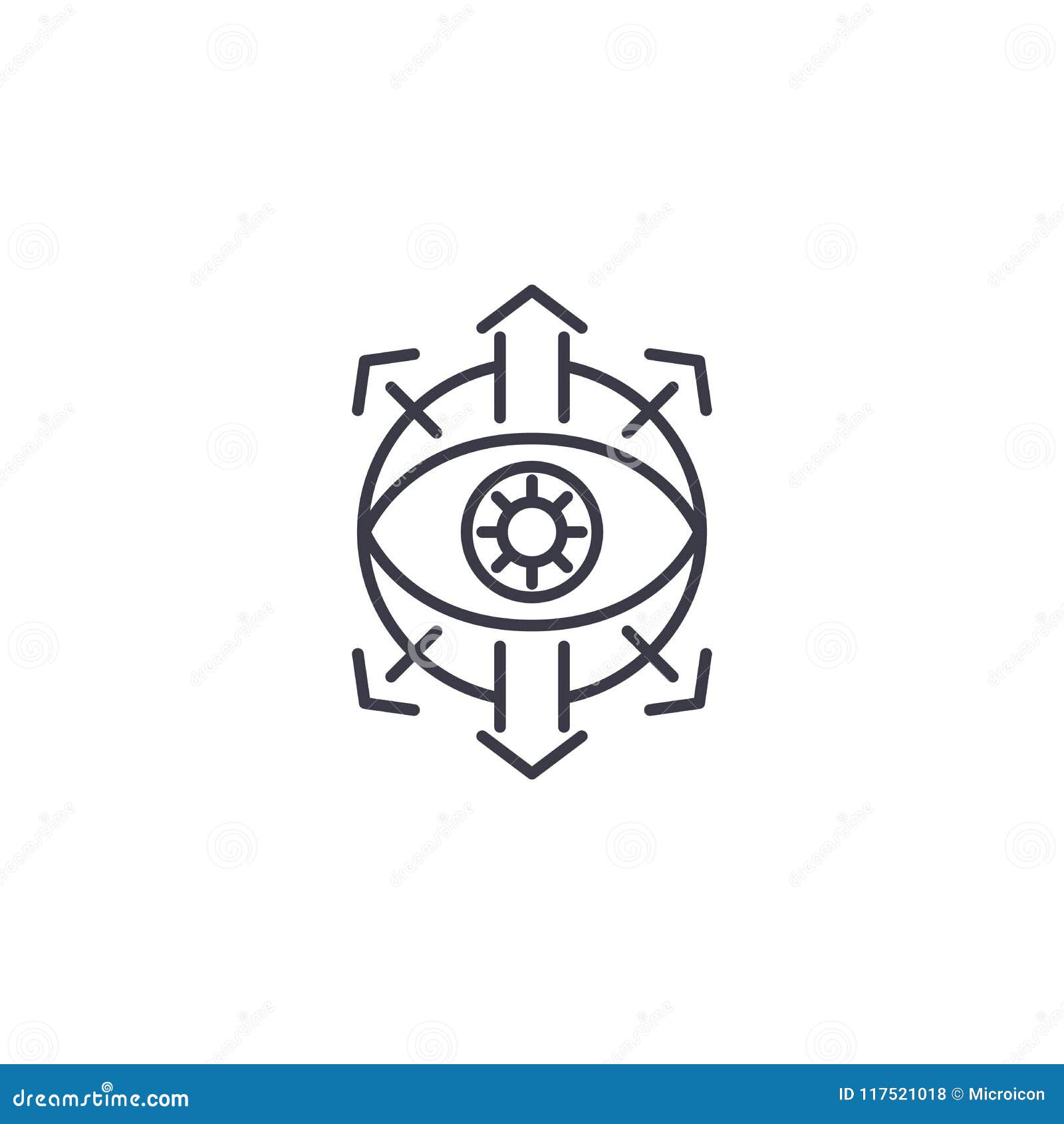 Project Vision Linear Icon Concept. Project Vision Line Vector Sign ...