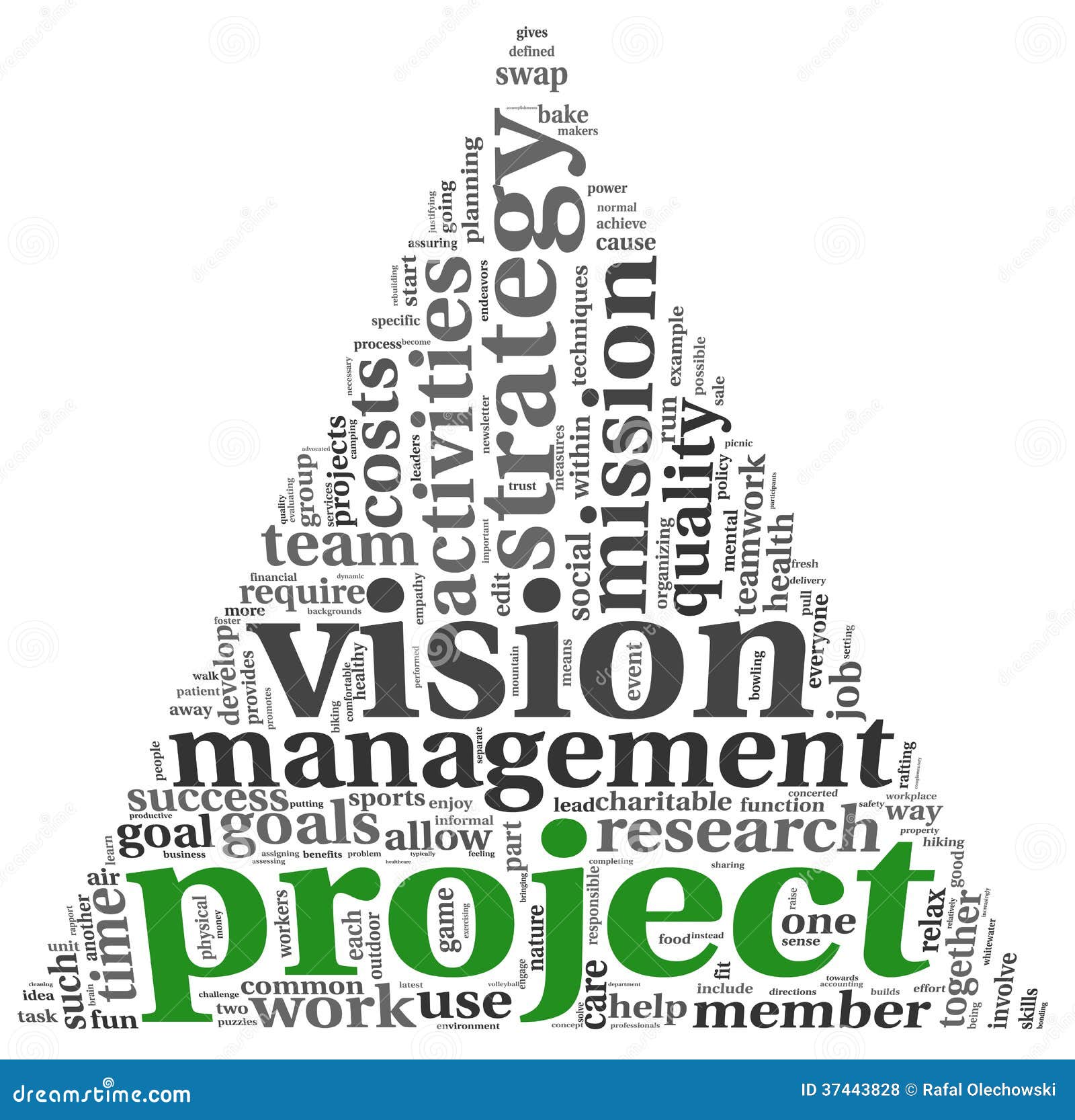 Project and Vision in Tag Cloud Stock Illustration - Illustration of ...