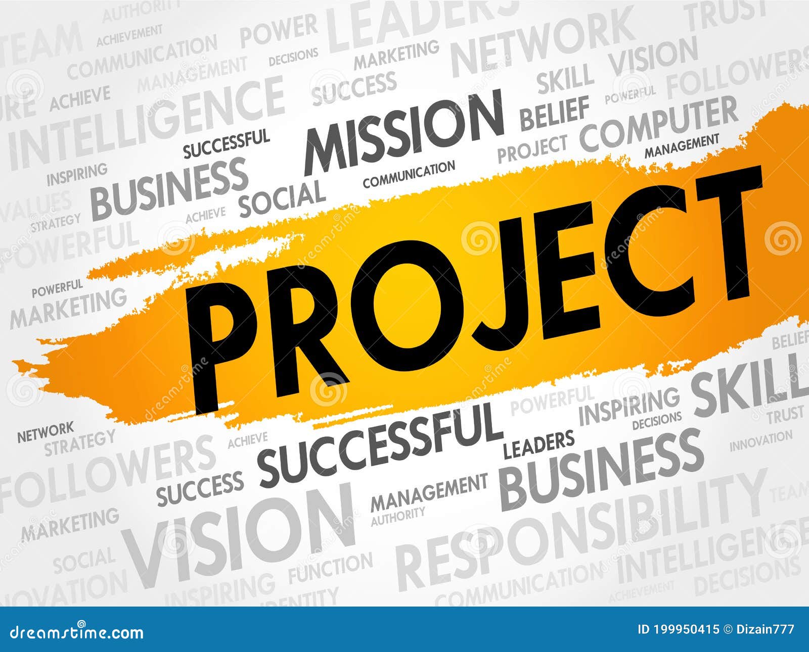 PROJECT word cloud stock illustration. Illustration of commerce - 199950415