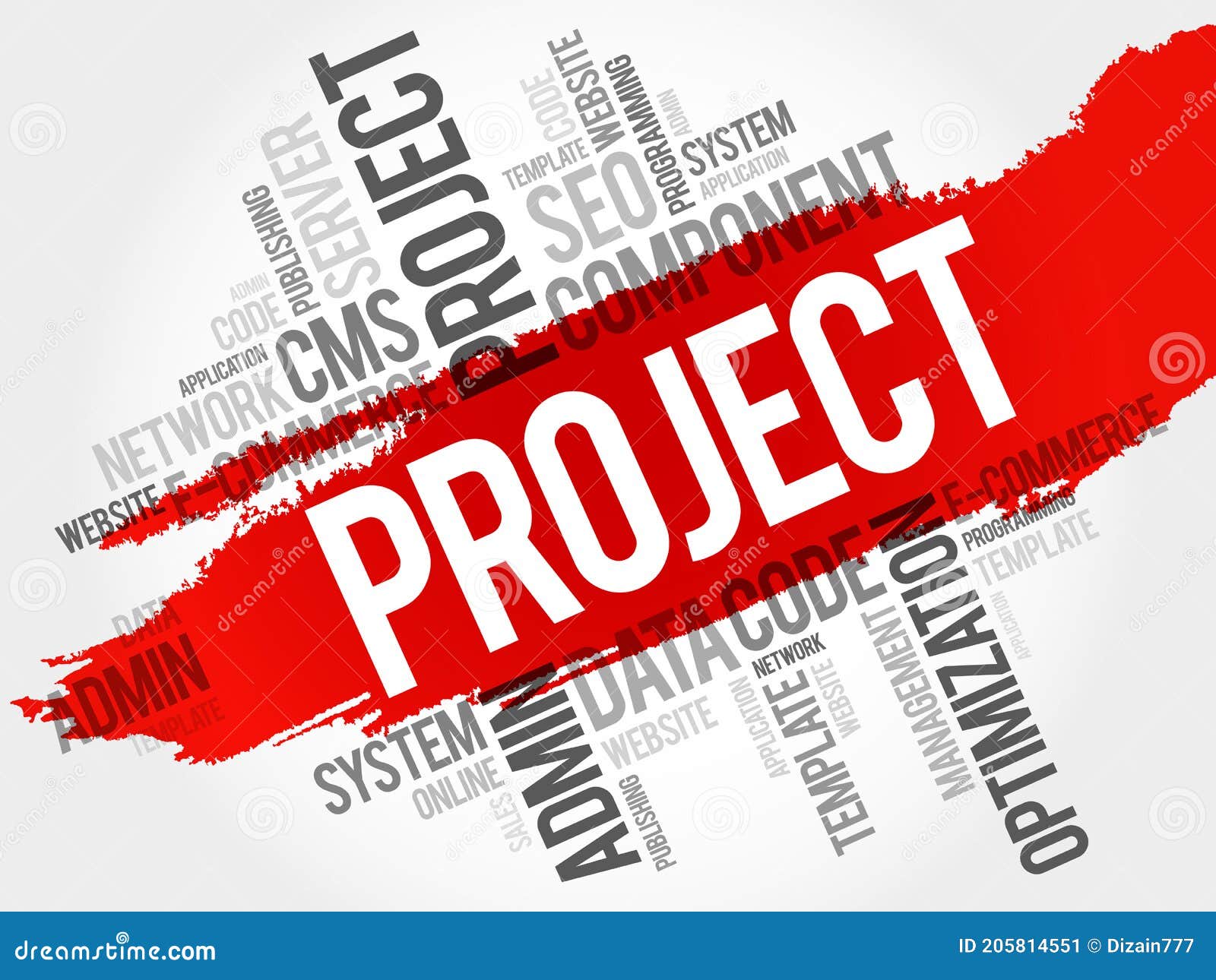 PROJECT word cloud stock illustration. Illustration of phase - 205814551