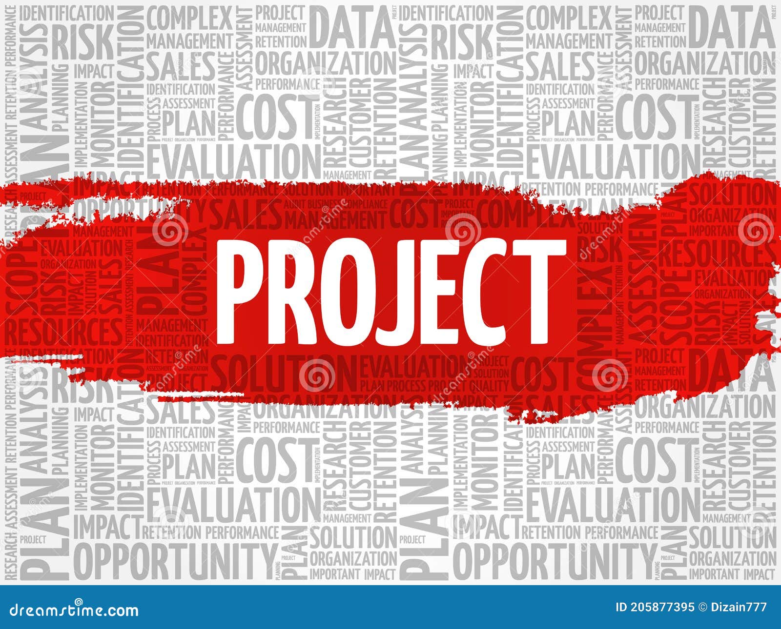 Project word cloud stock illustration. Illustration of assessment ...