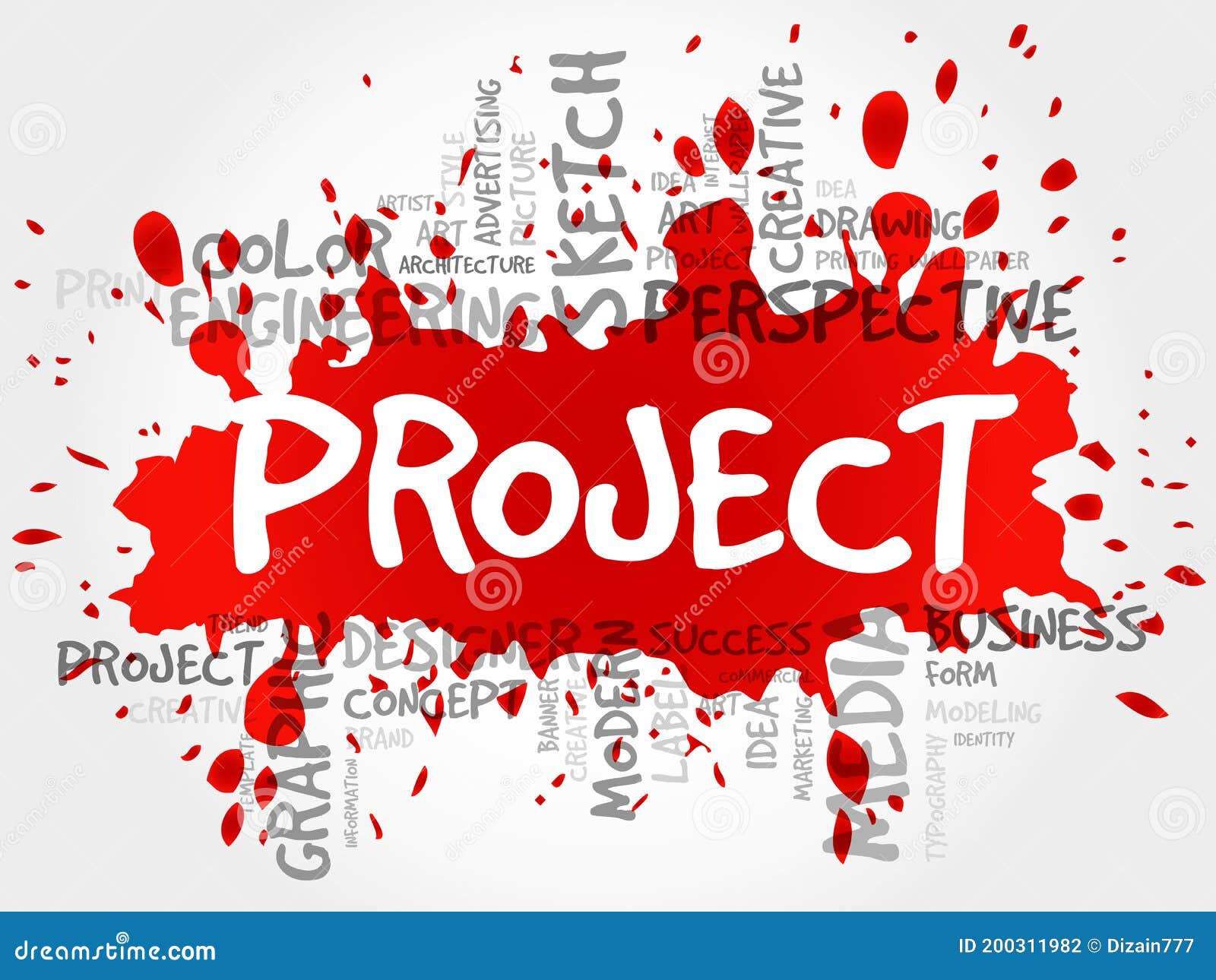 PROJECT word cloud stock illustration. Illustration of strategy - 200311982