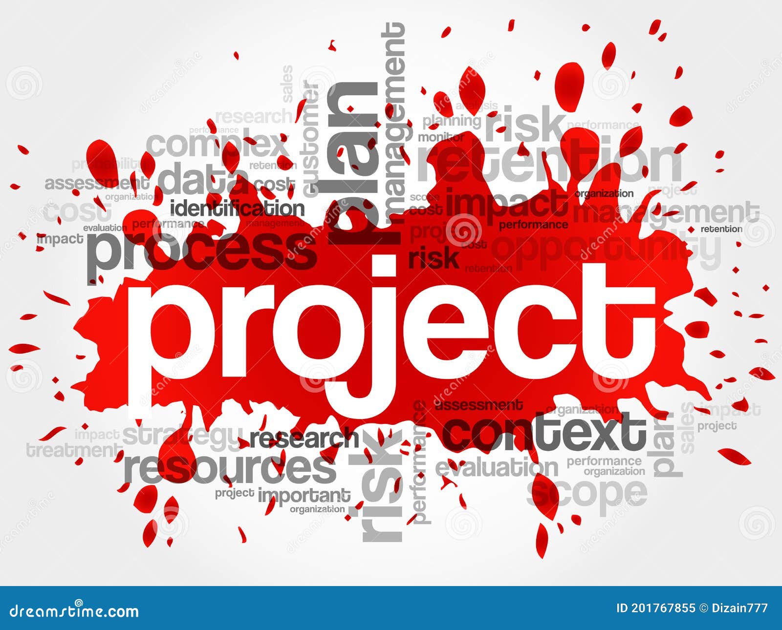 Project word cloud stock illustration. Illustration of corporate ...