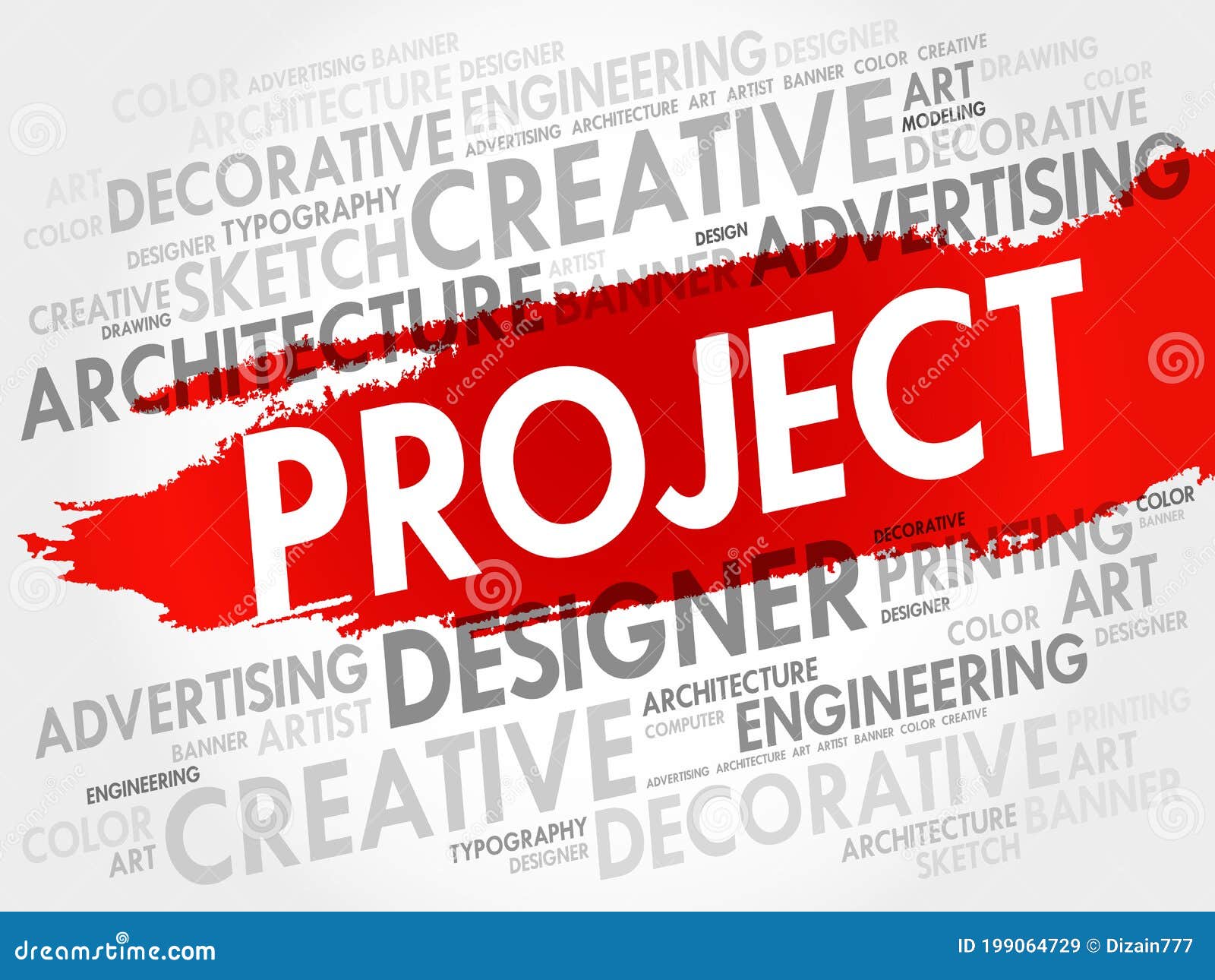 PROJECT word cloud stock illustration. Illustration of conceptual ...